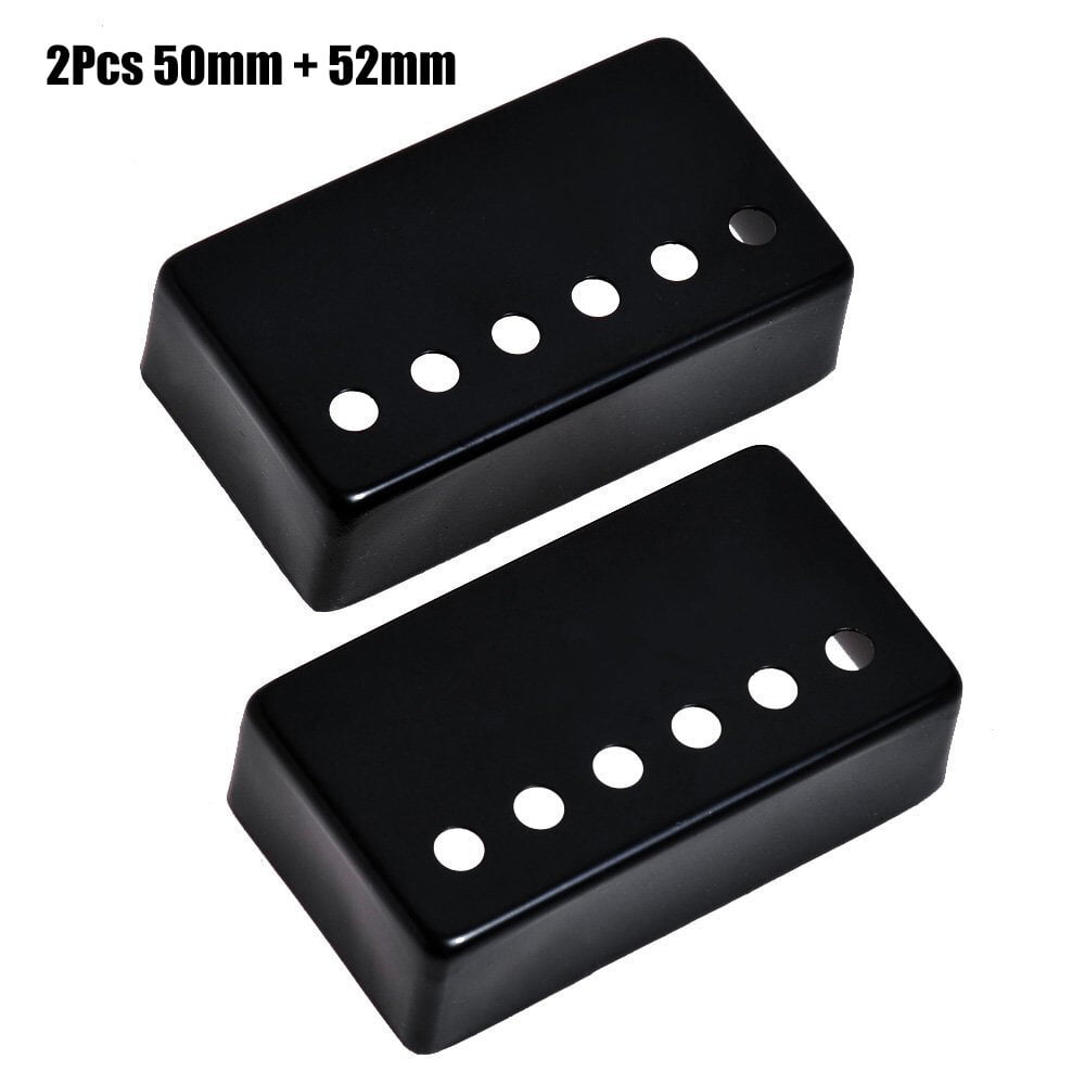 2Pcs Humbucker Guitar Pickup Cover 50mm + 52mm Pole Spacing Metal LP ...