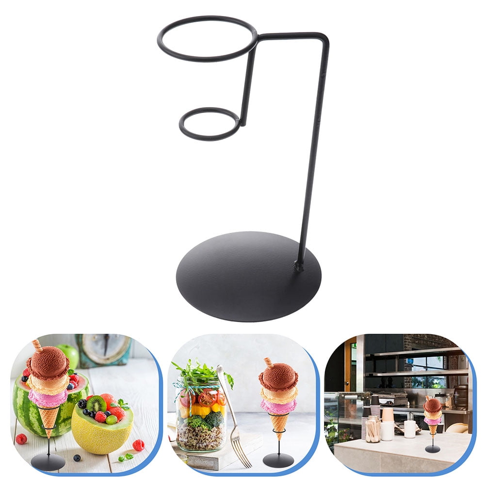 2Pcs Ice Cream Stand Iron Ice Cream Cone Standing Holder Cone Display ...