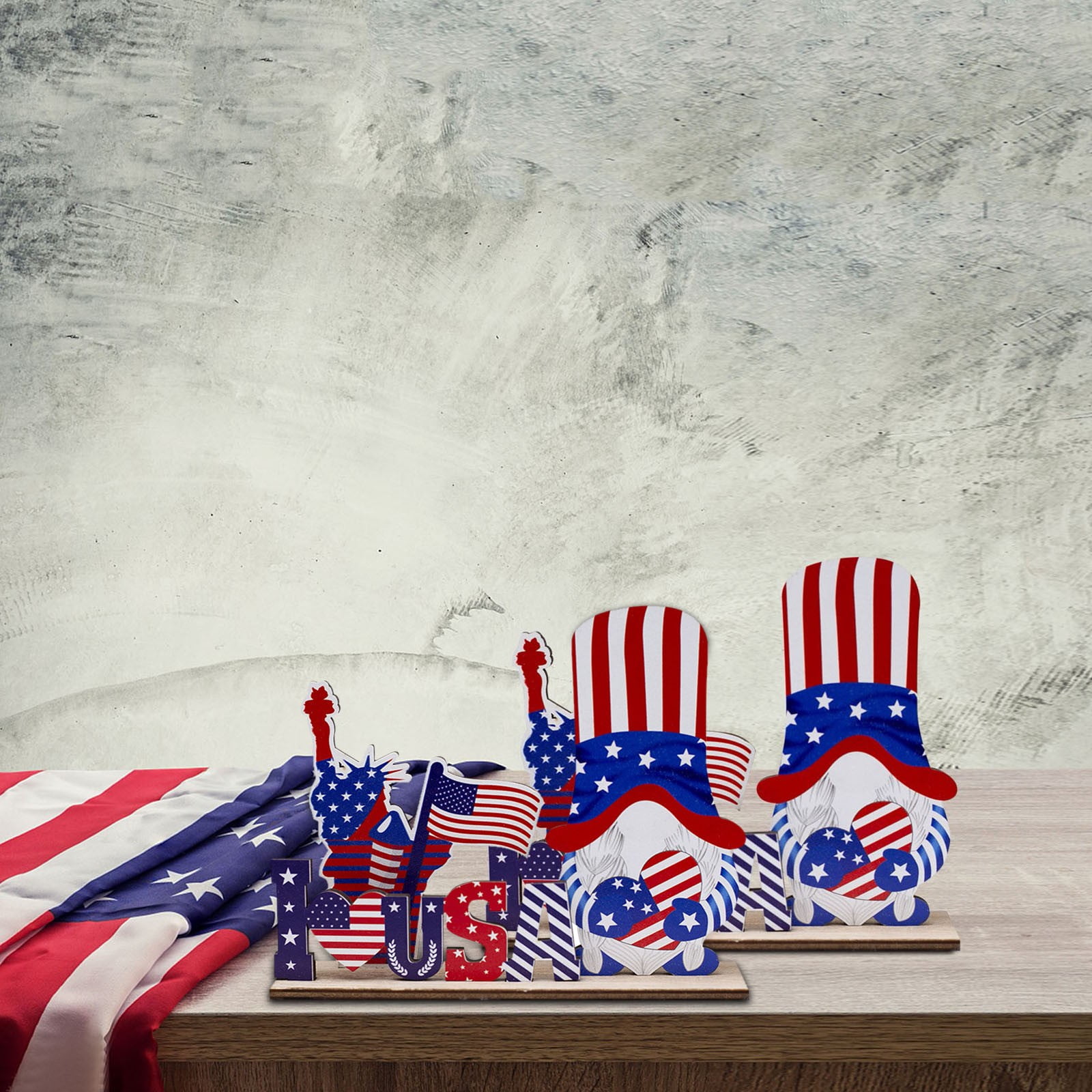 2Pcs Independence Day Ornaments B, 2Pcs Patriotic Centerpiece Memorial ...