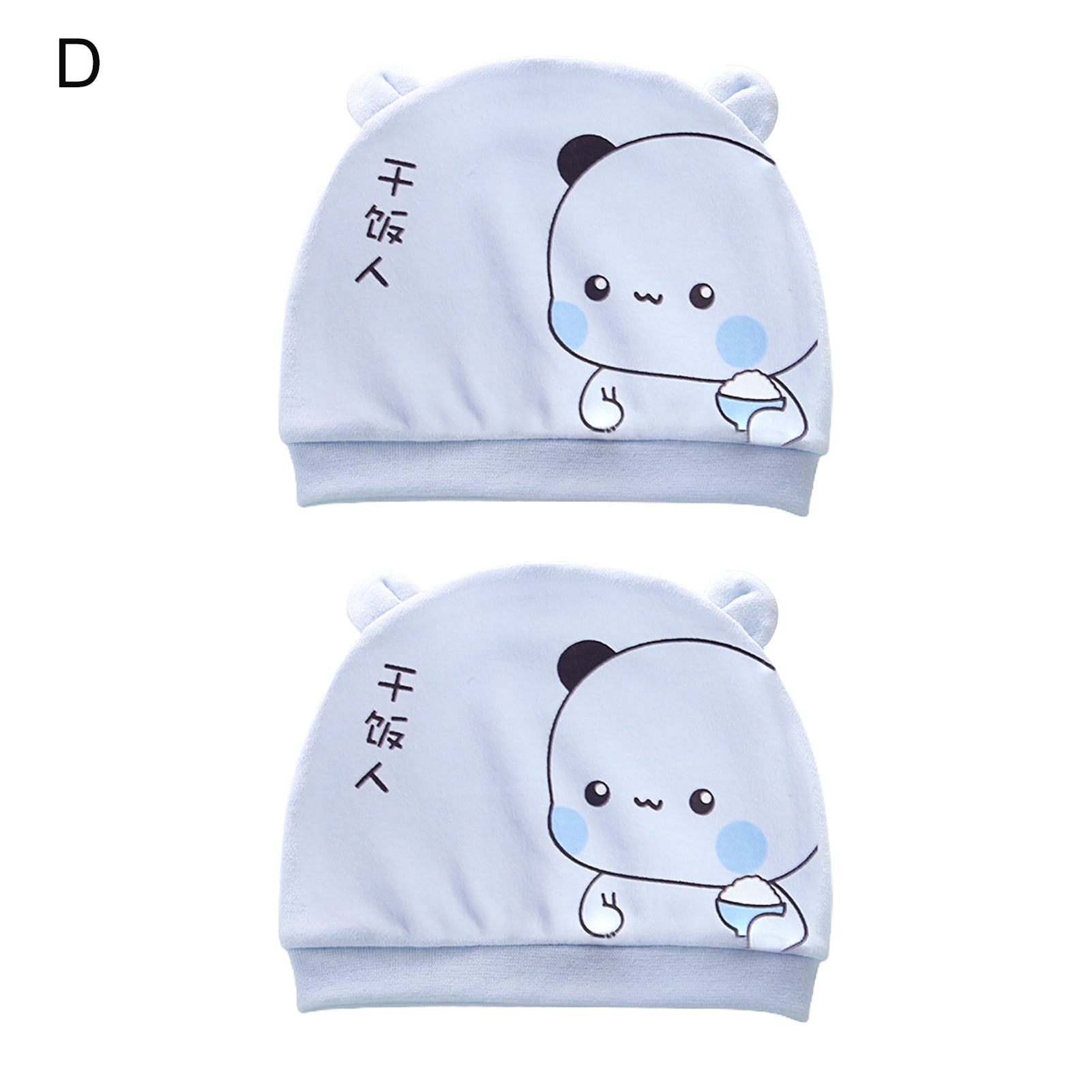 2Pcs Infant Hat Breathable All Matched Cotton Cartoon Comfortable ...