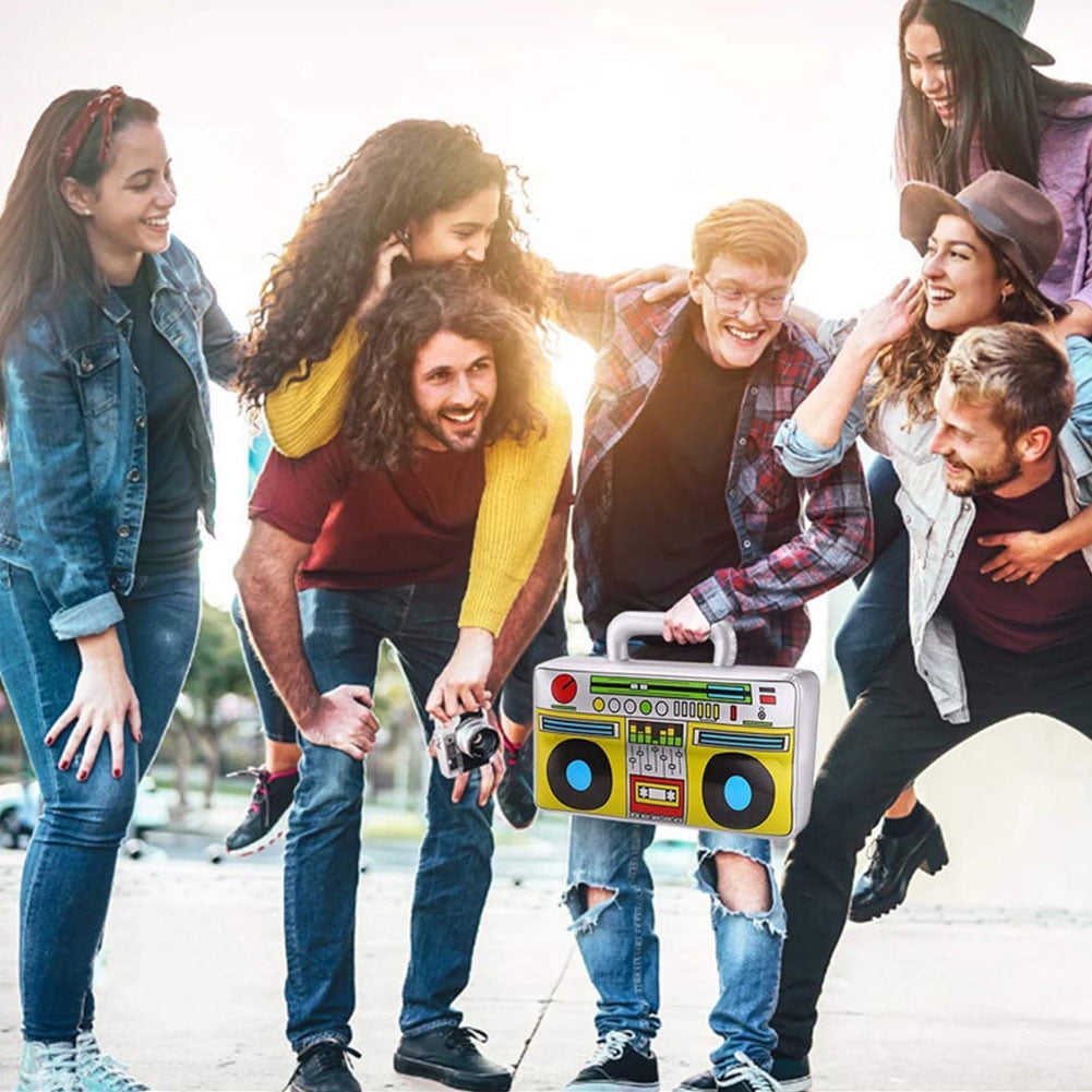 2Pcs Inflatable Radio Boombox Inflatable Mobile Phone Inflatable Props ...