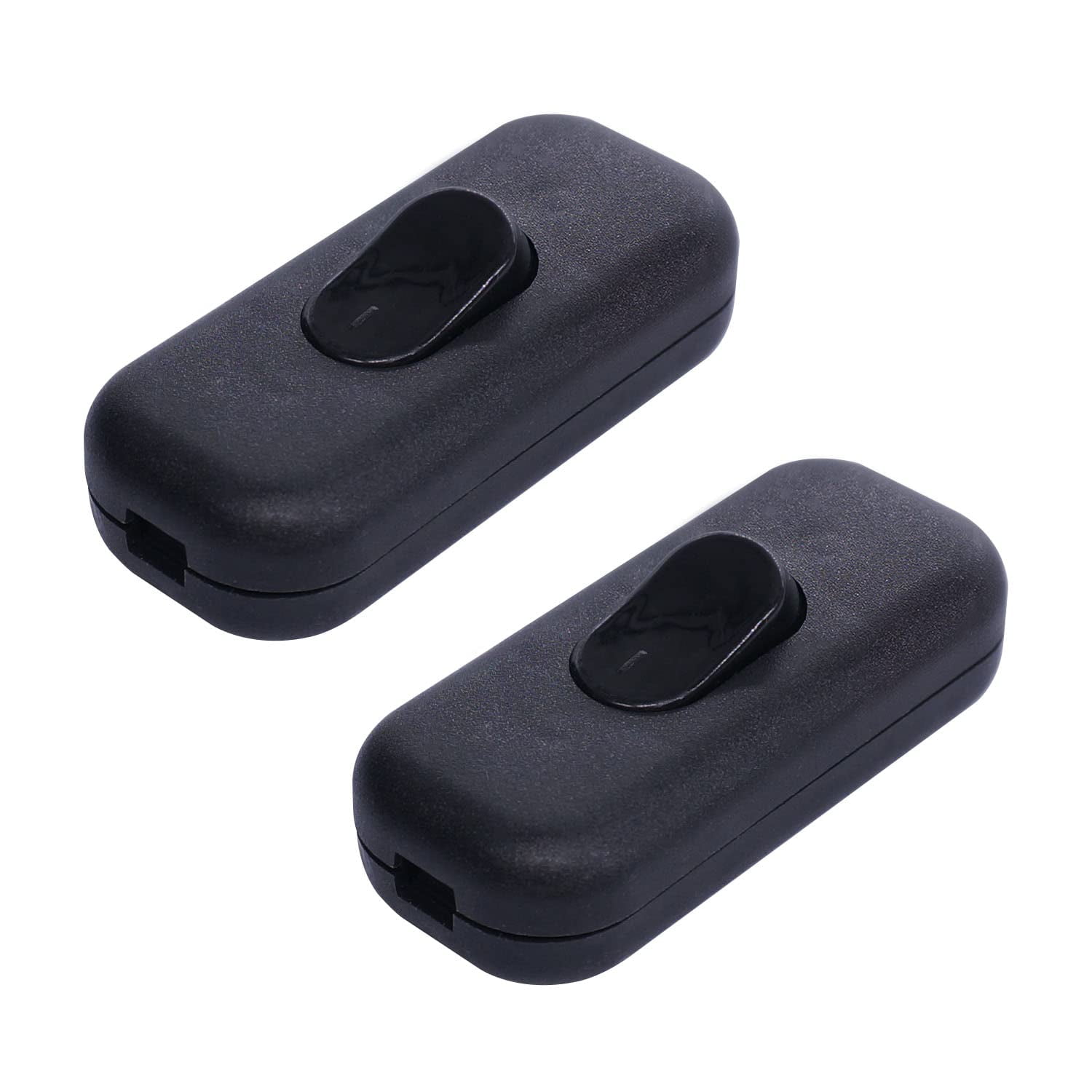 2Pcs Inline Cord Switch 2A 250V Boat Rocker Button ON/Off Control Lamp Appliance for Bedroom ...