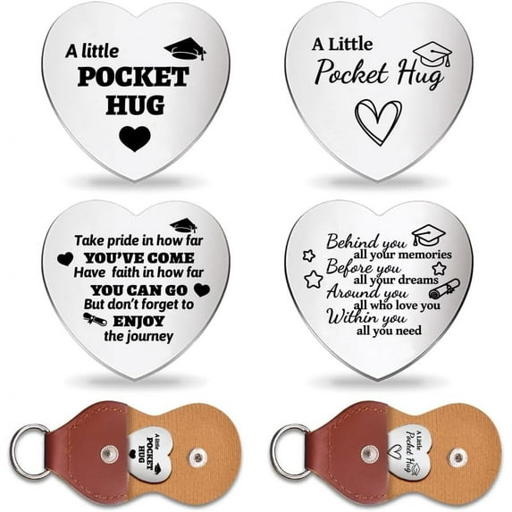 2Pcs Inspirational Pocket Hug Token with Key Chains for Graduate Gift ...