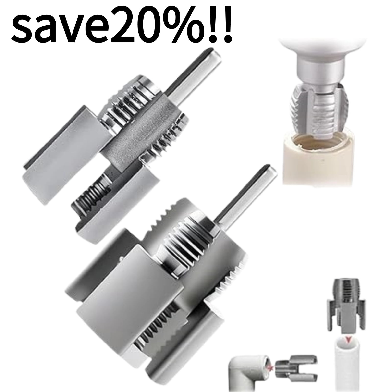 2Pcs Integrated Internal & External Pipe Threading Tool,Dual-Function ...