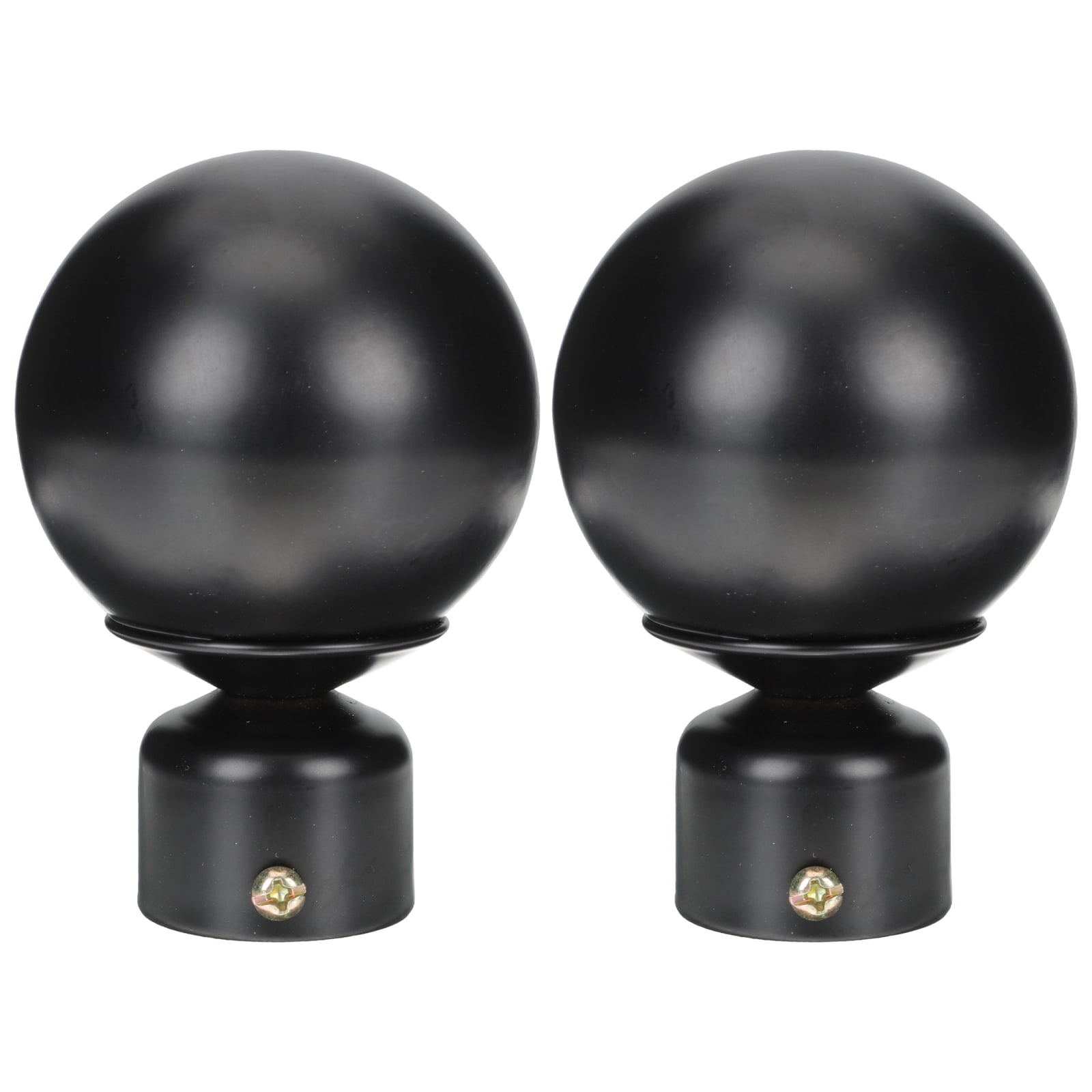 2Pcs Iron Curtain Rod Finials Curtain Finials Ends Cap Curtain Pole ...