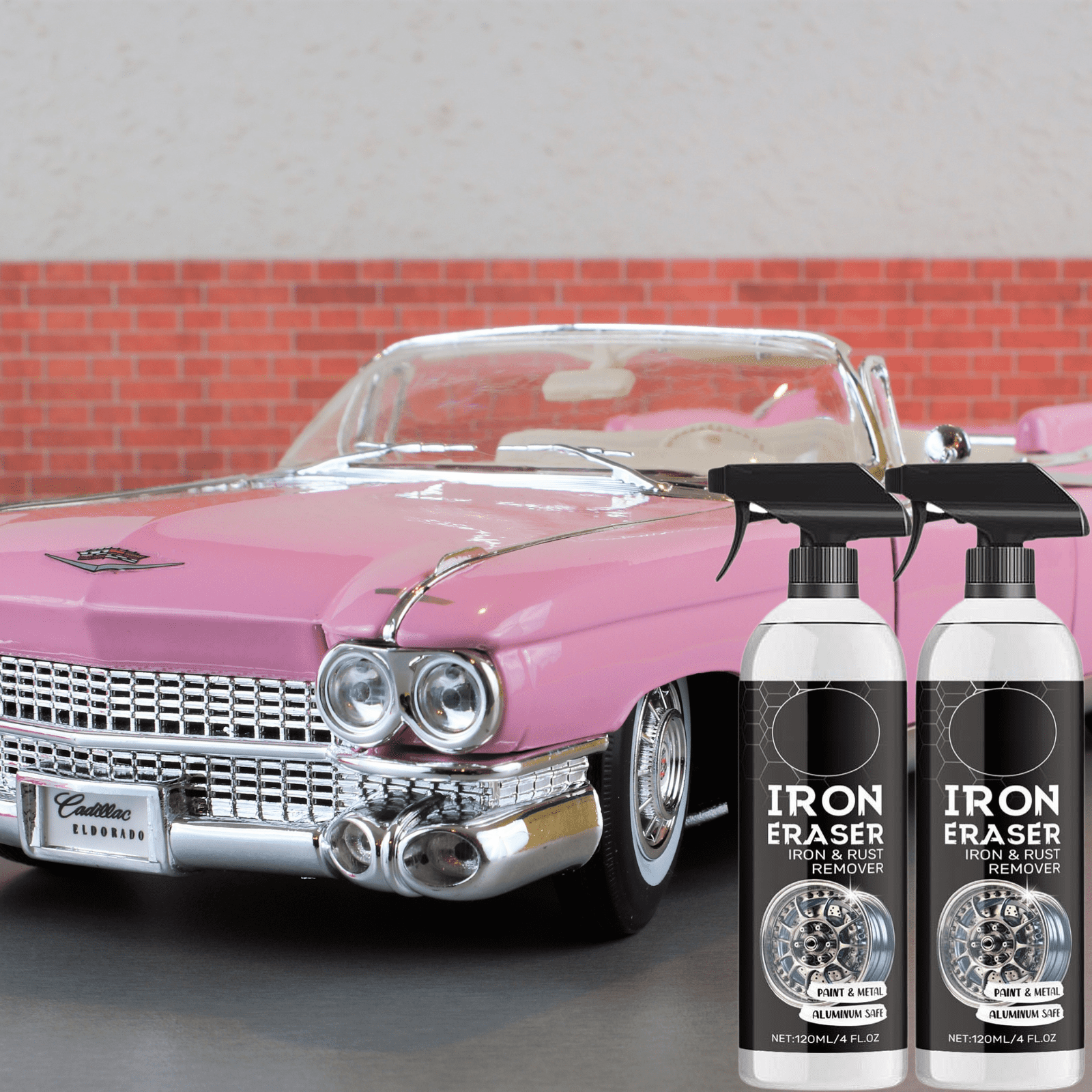 2Pcs Iron Eraser Rust Remover Spray for Car Wheels and Paint Fast ...