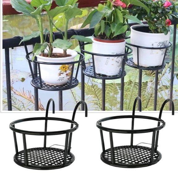 Cheungs Round Galvanized Metal Rope Hanging Metal Planter - Small ...
