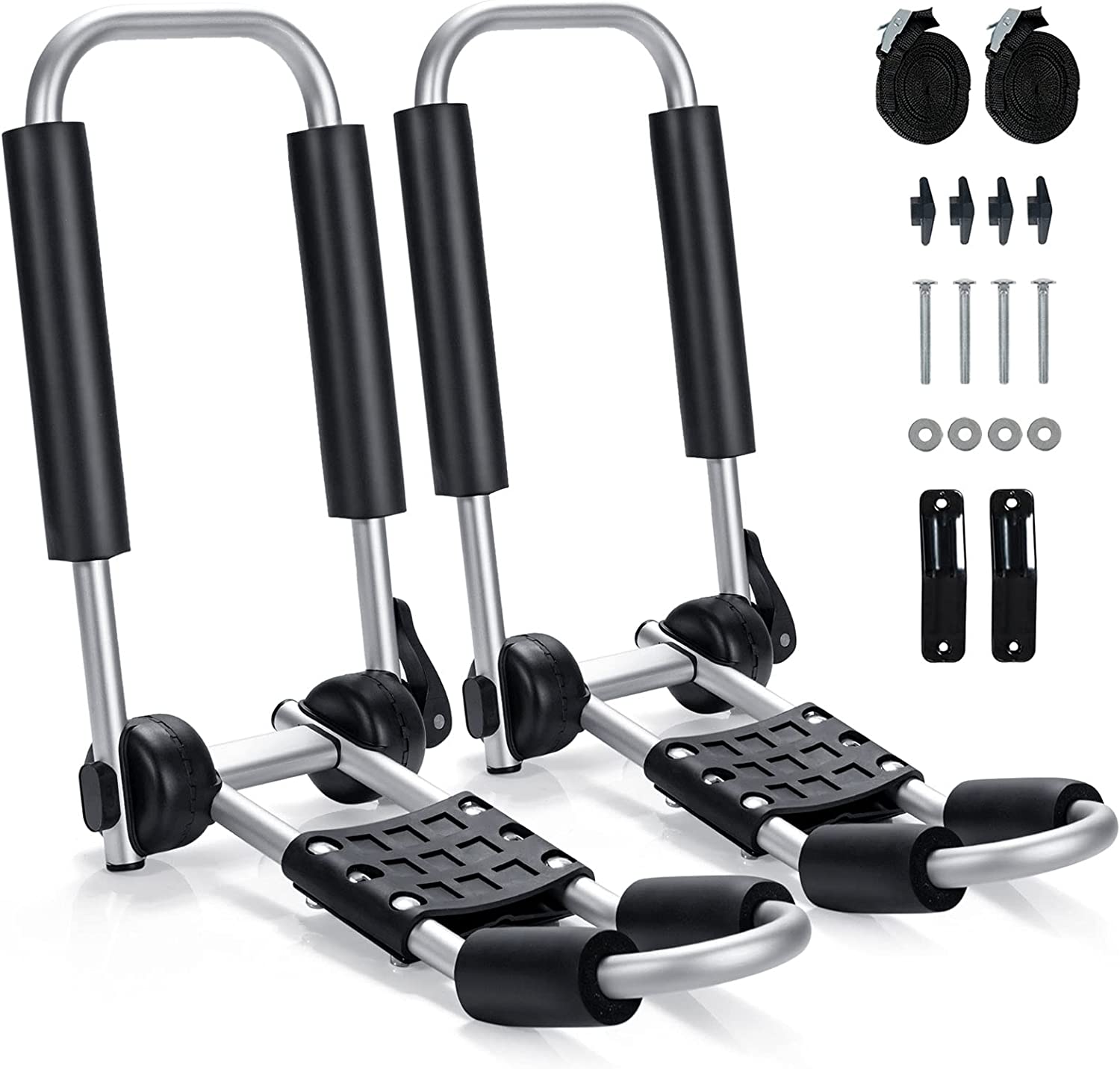 2Pcs J-Bar Kayak Roof Rack, Universal Foldable Kayak for Kayak, Canoe ...