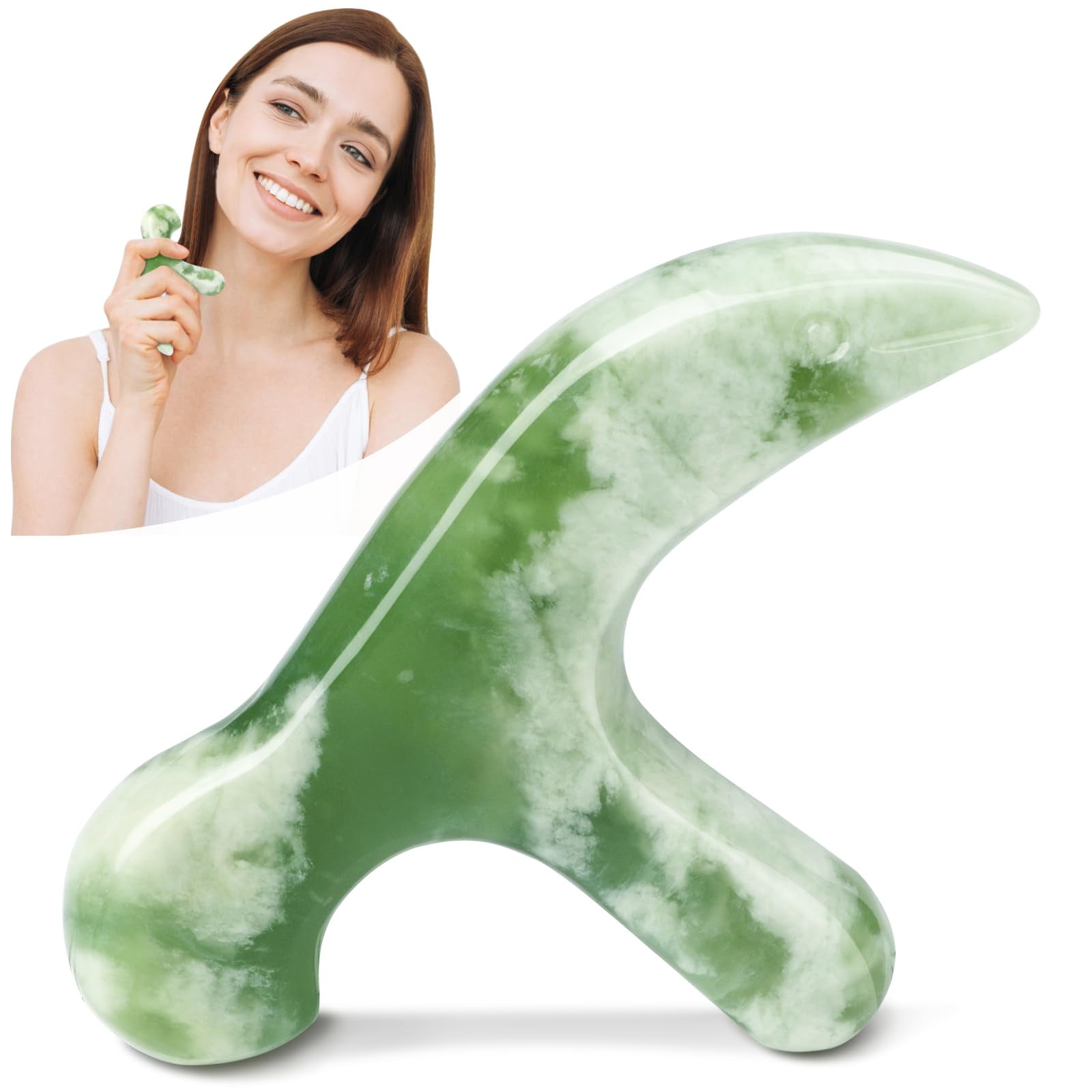 2Pcs Jade Trigger Point OIF8 Massage Tool,Deep Tissue Reflexology ...