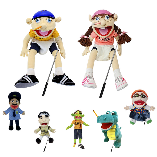 2Pcs Jeffy Plush Toy Hand Puppet Toy, PP Cotton Multicolor,Zombie ...