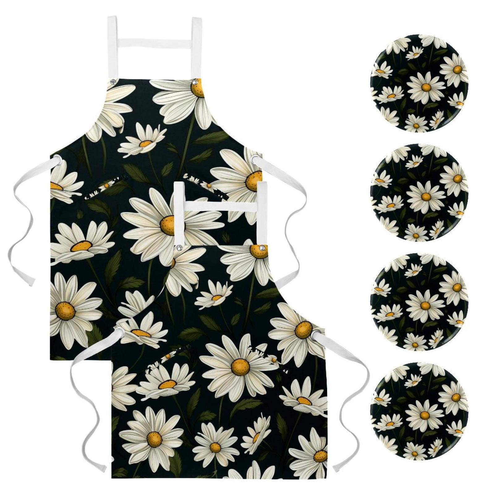 2Pcs Jungle Daisy Versatile Aprons Set - Kitchen, Baking,Cooking ...