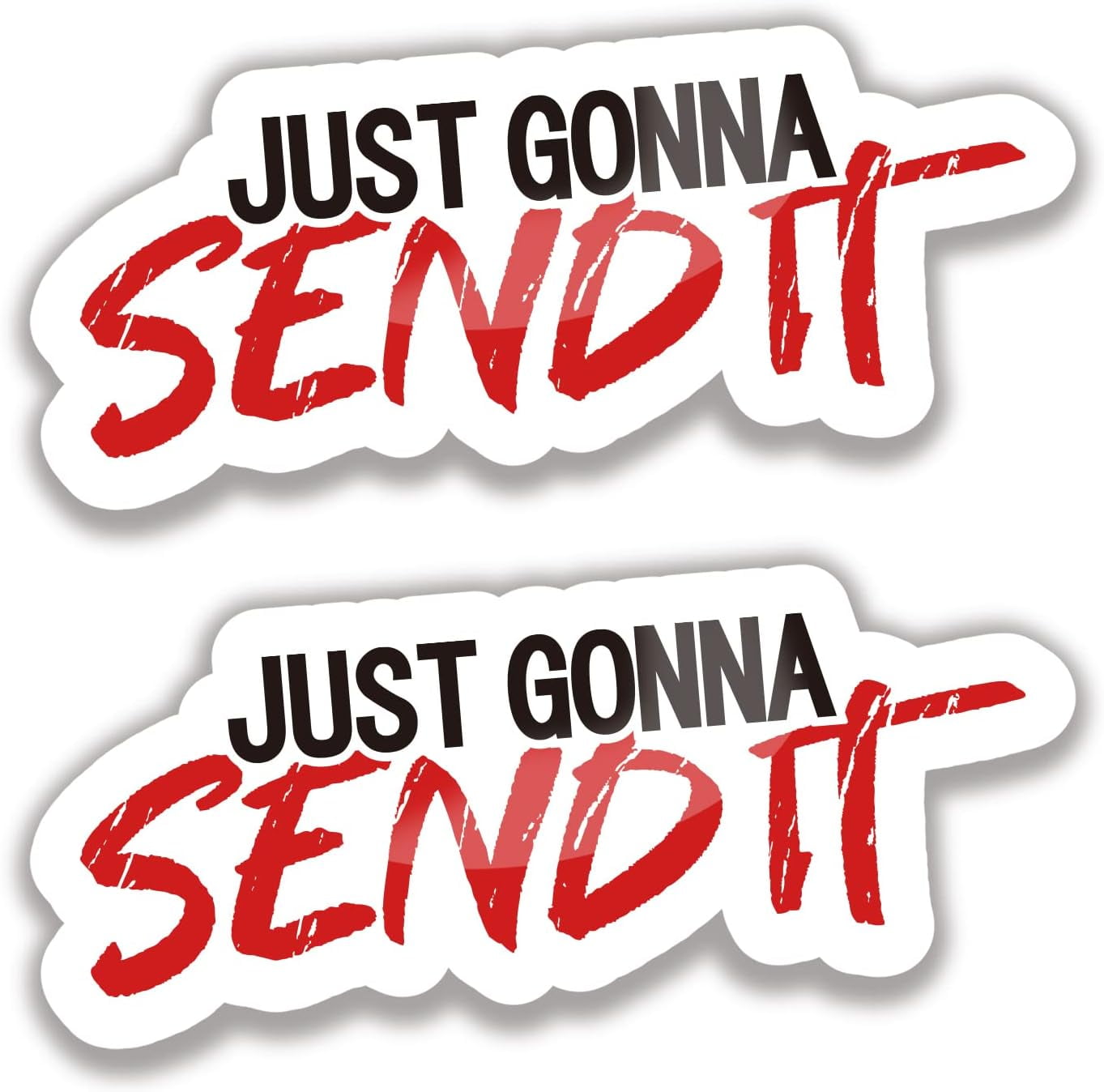 2Pcs Just Gonna Send It Bumper Stickers Funny Car Decals Stickers for ...