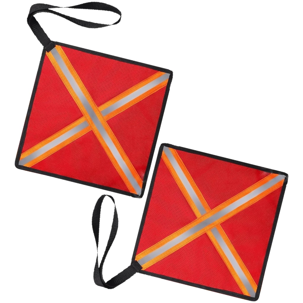 2Pcs Kayak Canoes Warning Flag with Webbing Kayak Travel Flag for ...