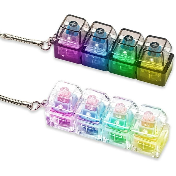 2Pcs Keyboard Fidget Toy for Adults, Clicker Keyboard with LED Light ...