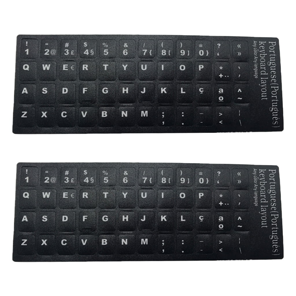 2Pcs Keyboard Letter Stickers Portuguese Keyboard Stickers Letters and ...