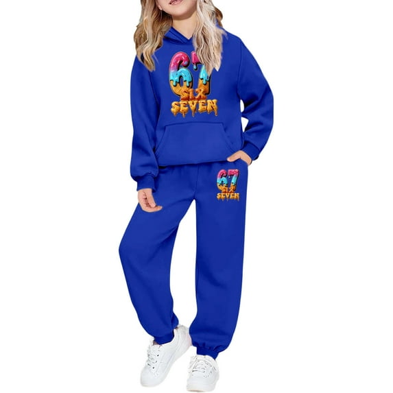 2Pcs Kids 67 Meme Hoodie Set - Boys Girls Casual Pants Outfit for 2-14Y ...