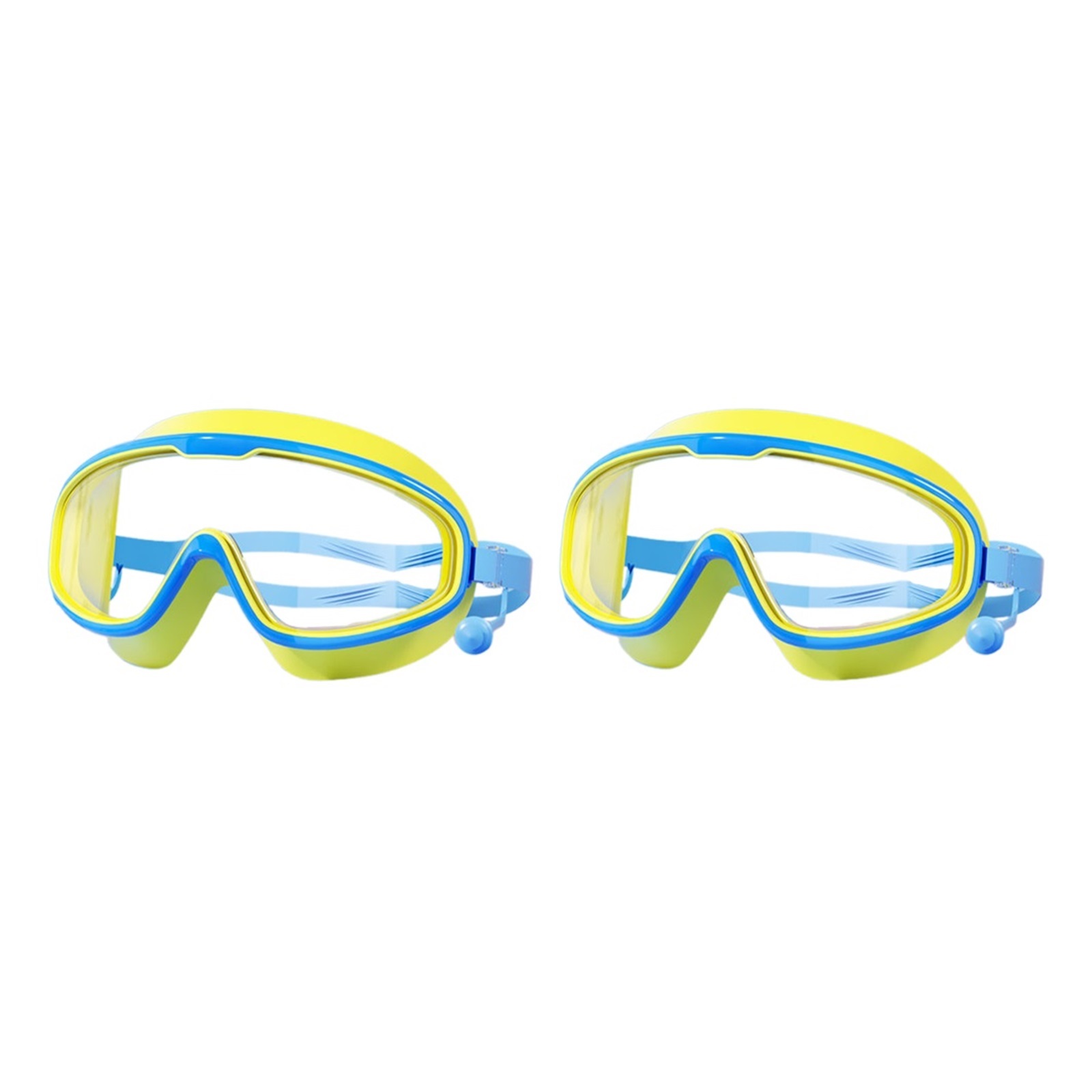 2Pcs Kids Swim Goggles HD Swim Glasses Large Frame UV Protection ...
