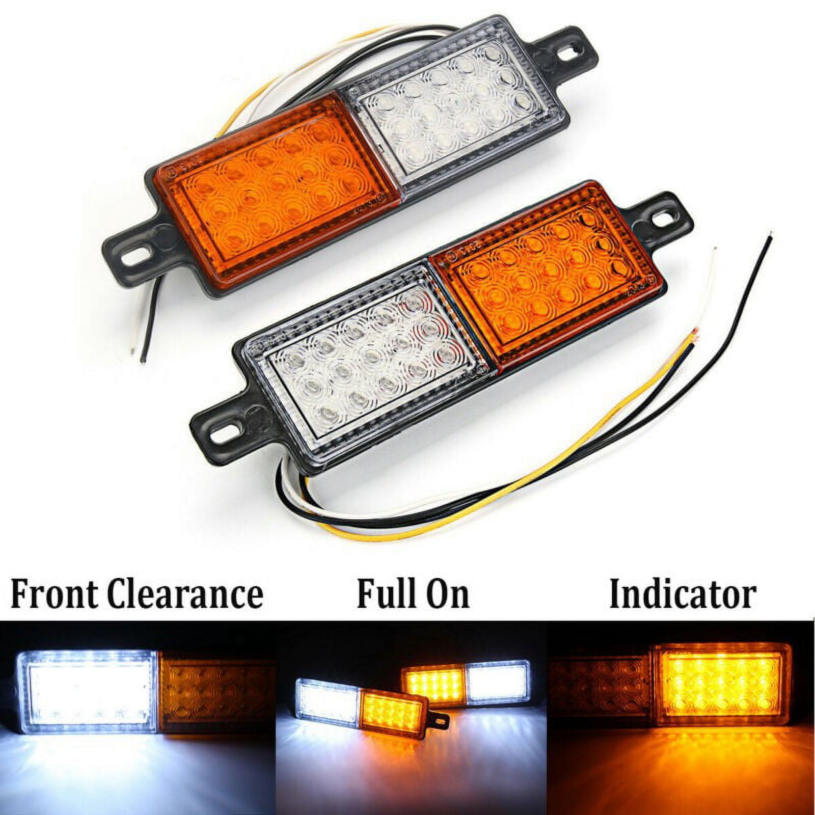 2Pcs/Kit 30 Led Bullbar Front Indicator Side Marker Lamp 12V-24V Lights ...