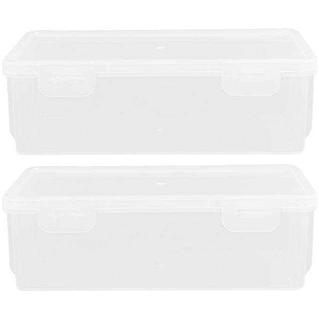 2Pcs Kitchen Condiment Holder Bread Storage Box Sealed Toast Container ... 2Pcs Kitchen Condiment Holder Bread Storage Box Sealed Toast Container ...