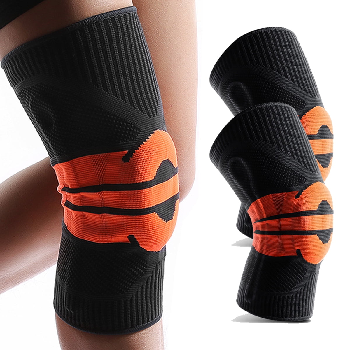 2Pcs Knee Braces For Knee Pain, Knee Brace With Patella Gel Pad & Side ...