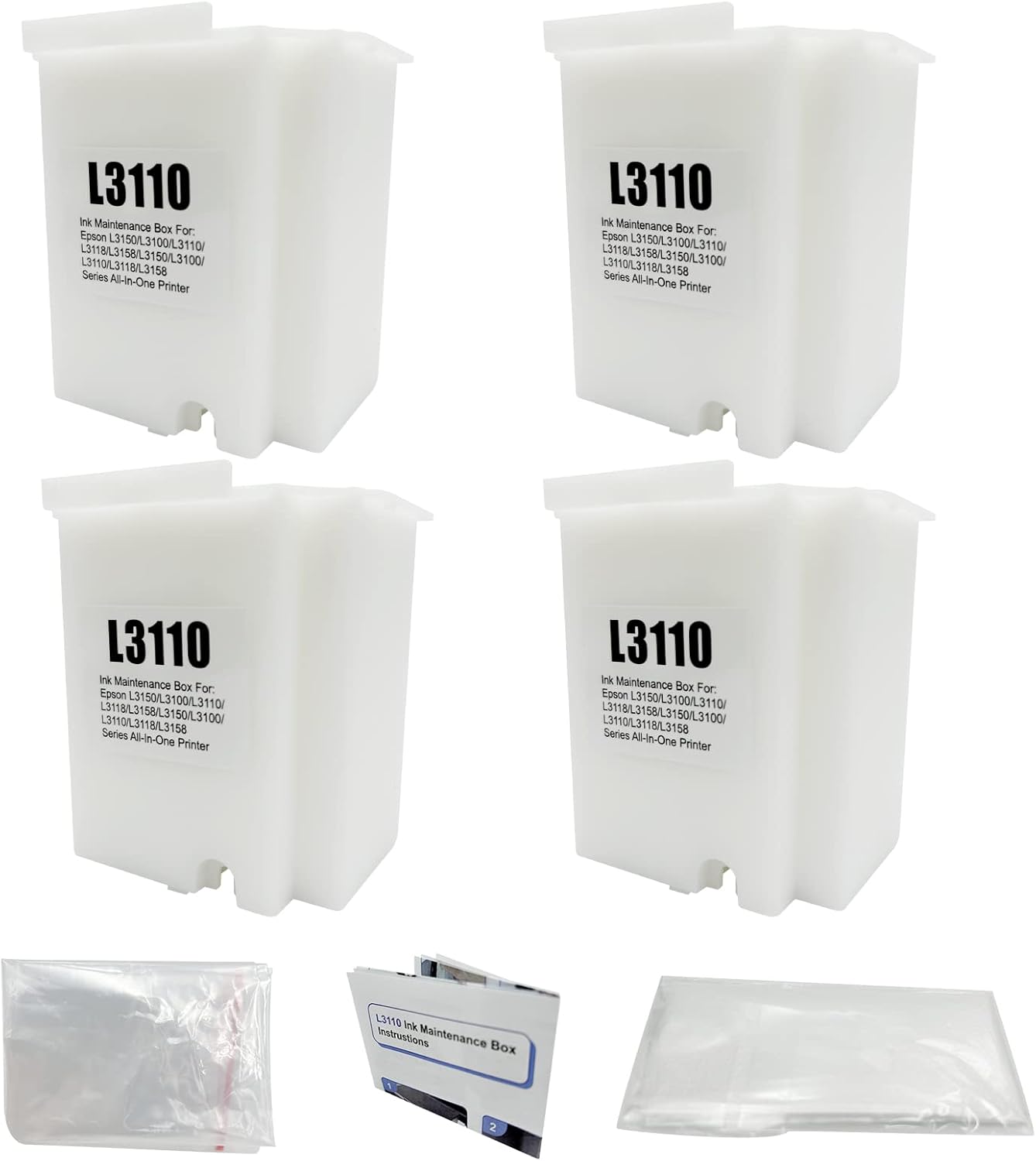 2Pcs L3110 Waste Ink Tank Compatible with EcoTank ET-2800 ET-2820 ET ...