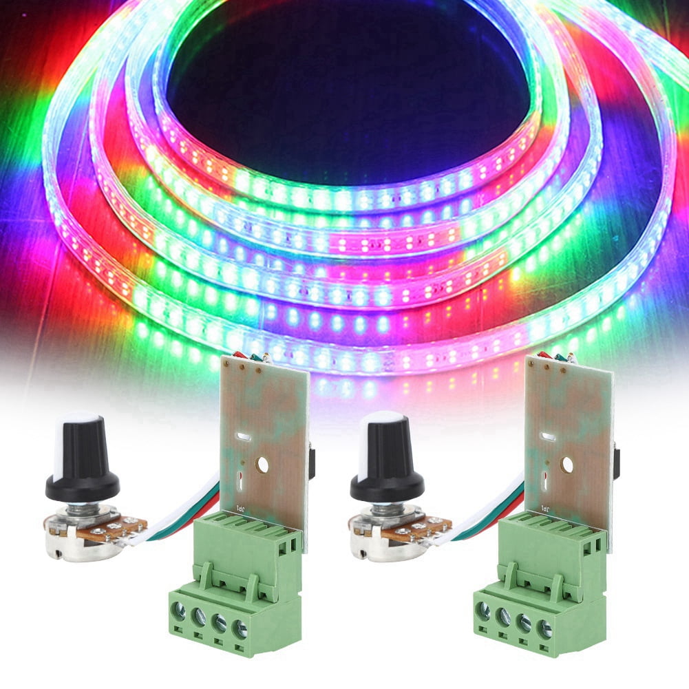 2Pcs LED Dimming Controller Manual Knob Dimmer Brightness Control Light ...