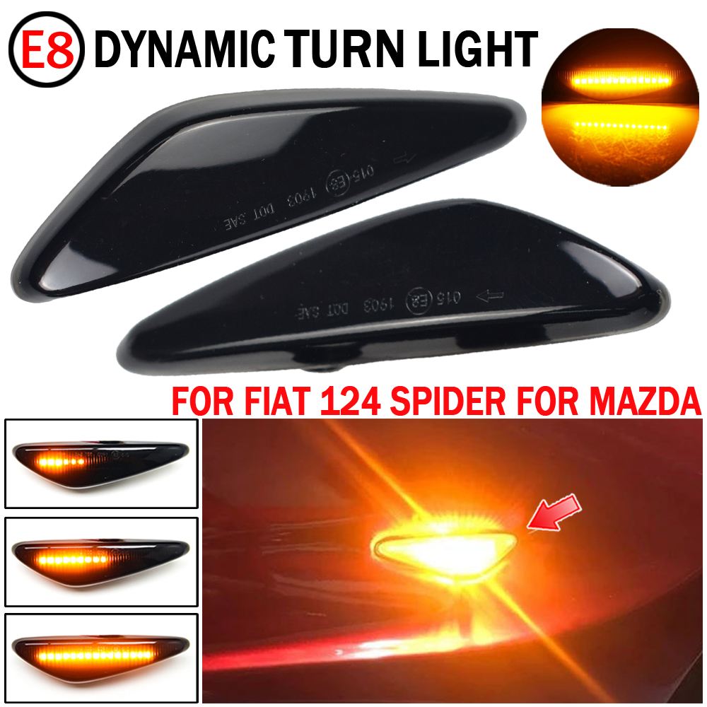 2Pcs LED Dynamic Car Turn Signal Lights For Mazda 5 CW 6 GH MX-5 ND RX ...