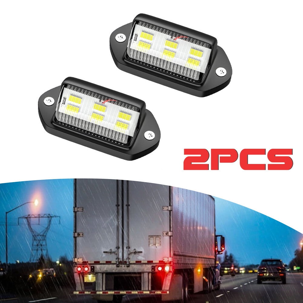 2Pcs LED License Plate Light Tag Lamps Assembly Replacement for RV ...