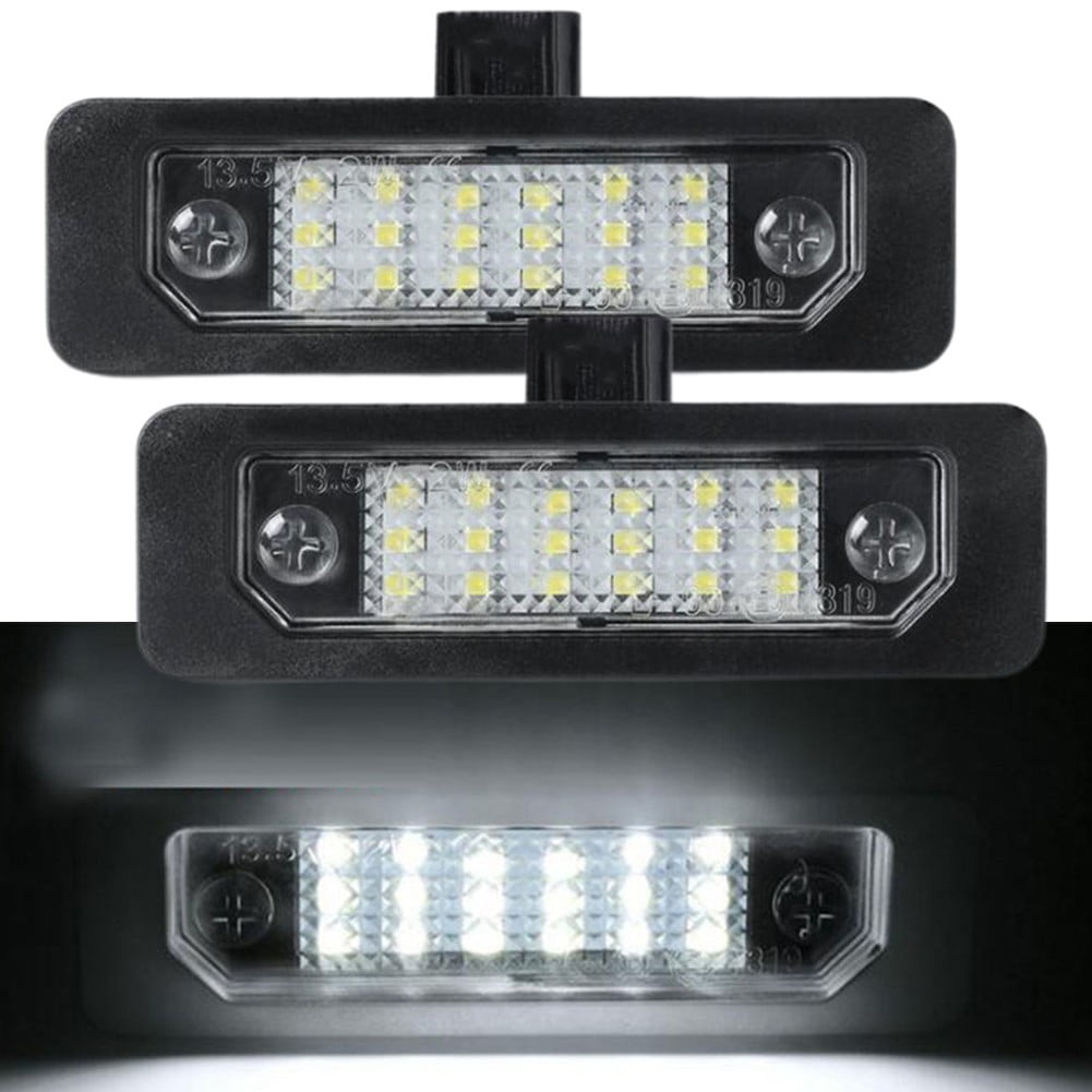 2Pcs LED License Plate Lights Tag Lamp DC 12V For Ford For Focus For ...