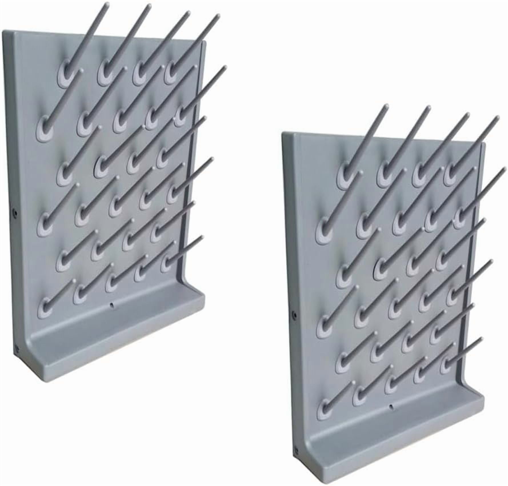 2Pcs Lab Drying Rack, Wall-Mount Laboratory Glassware Drying Rack, 27 ...