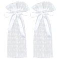 2Pcs Lace Arm Sleeves White Long Floral Lace Cover Up Gloves Fingerless ...