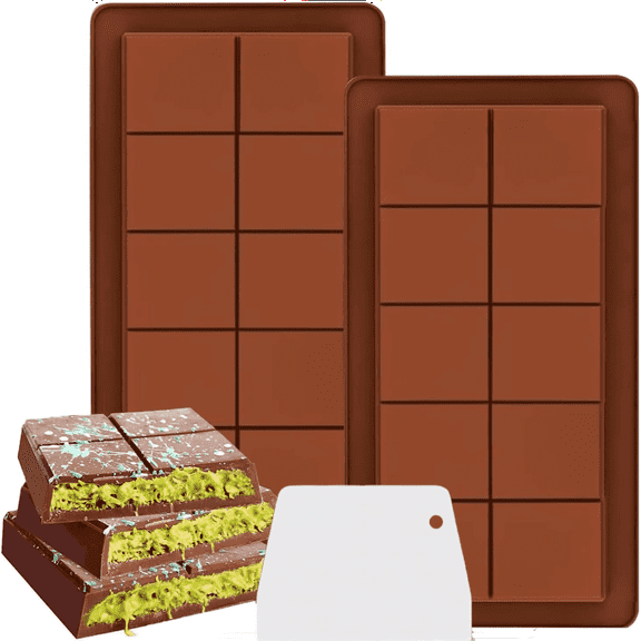 Dubai Chocolate Mold 3 Pack,0.5 Inch Deep Large and Thick Silicone ...