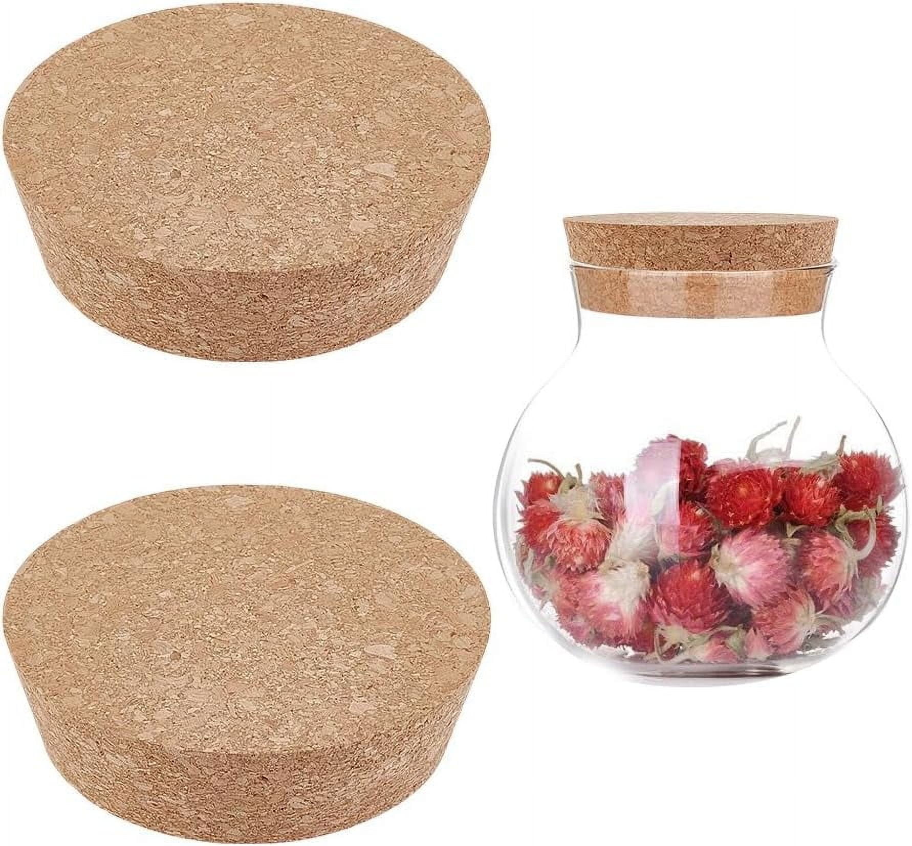 2Pcs Large Cork Lids for Jars 3.7-4.3 Inch Tapered Cork Plugs Cork ...