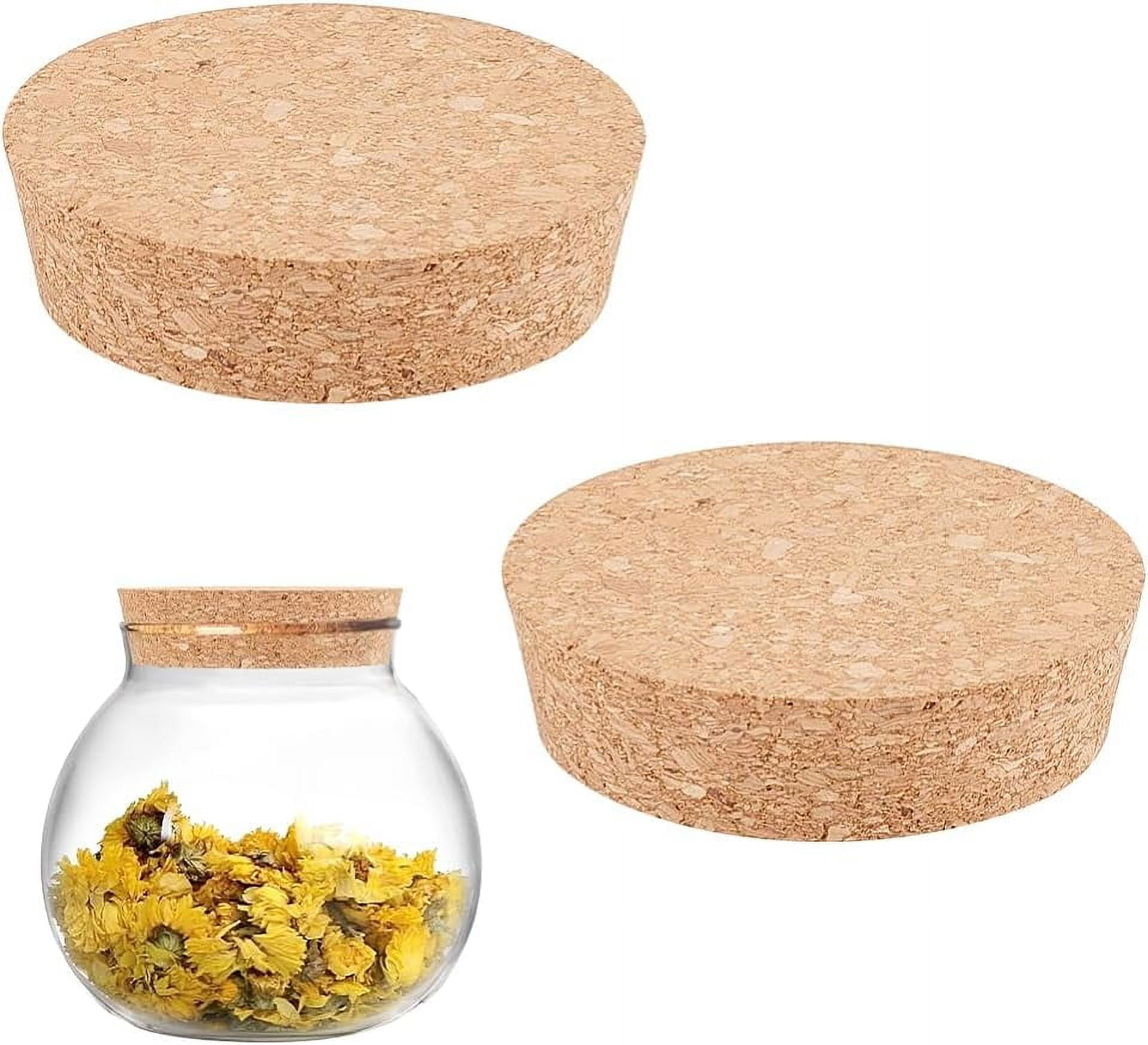 2Pcs Large Cork Lids for Jars Cork Bottle Stoppers Tapered Cork Plugs ...