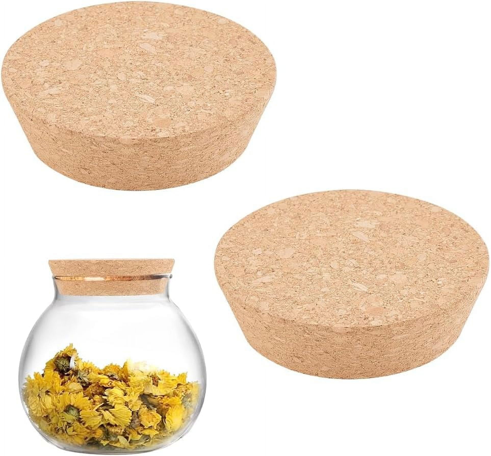 2Pcs Large Cork Lids for Jars Cork Bottle Stoppers Tapered Cork Plugs ...