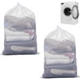2Pcs Large Mesh Laundry Bag, Heavy Duty Mesh Travel Washings Bag ...