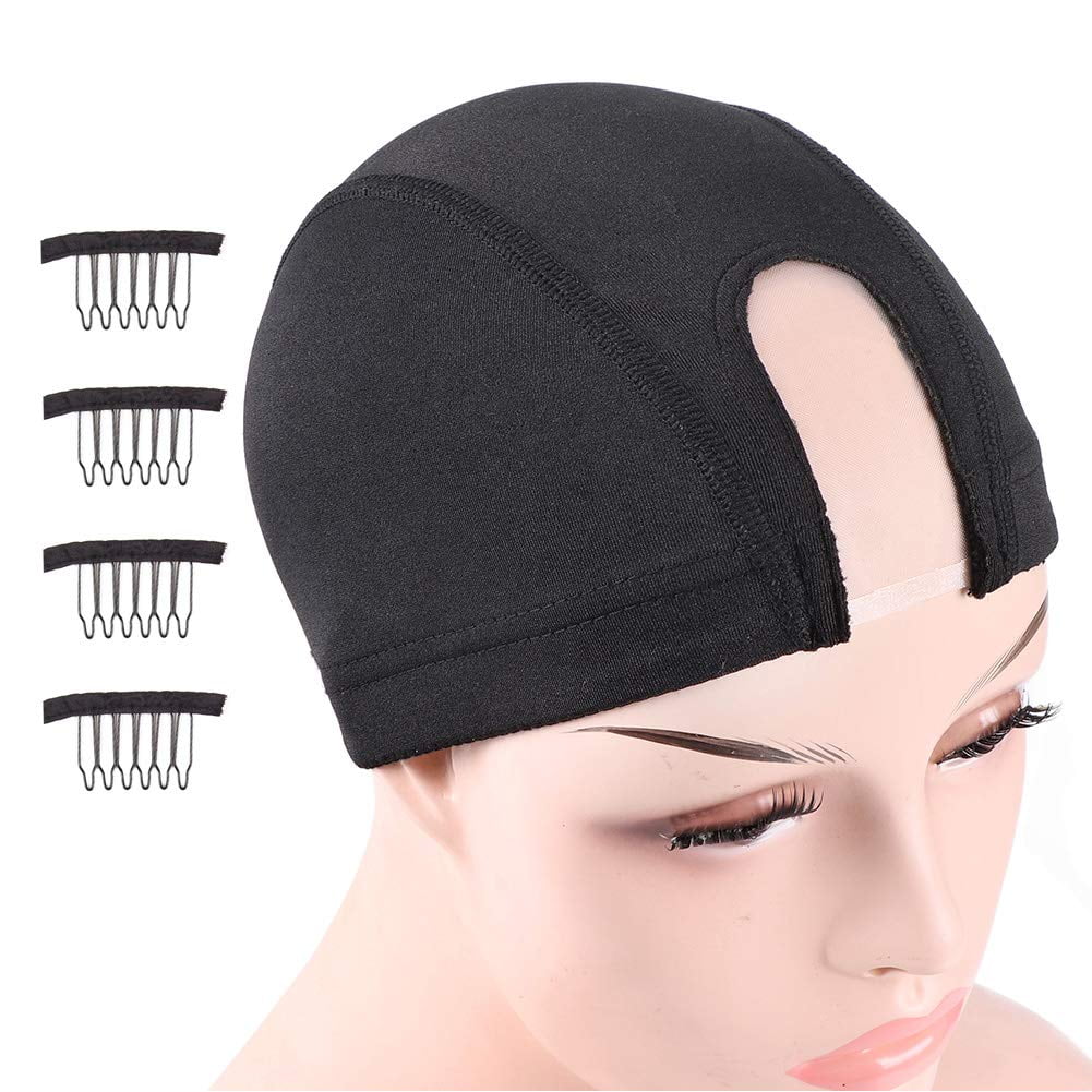 2Pcs Large Size U Part Wig Cap For Making Wigs Glueless Spandex Dome ...