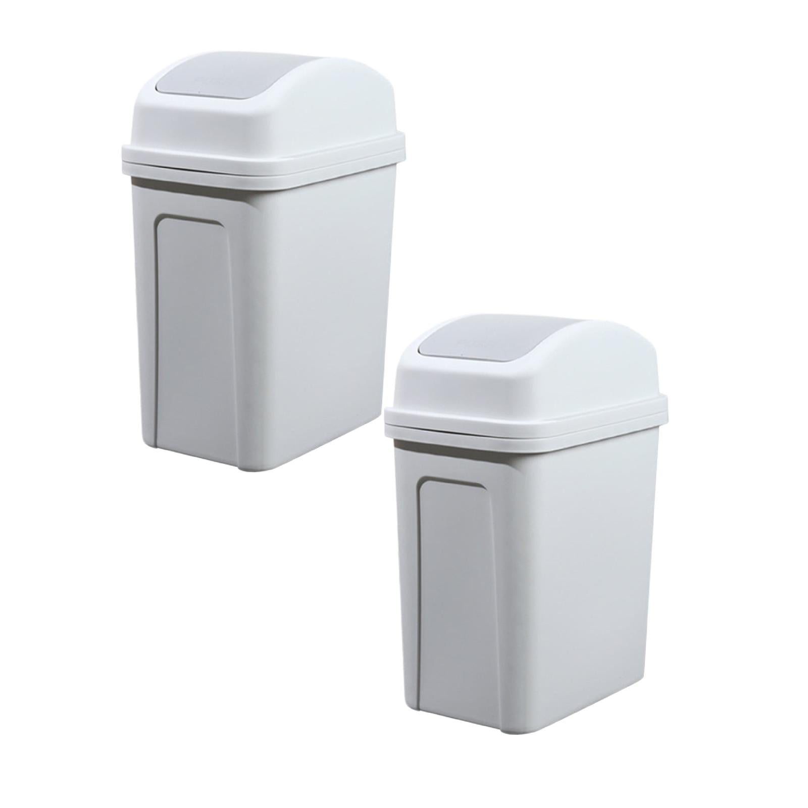 2Pcs Larger Kitchen Can Swing Top Garbage Buckets Creative Covered ...