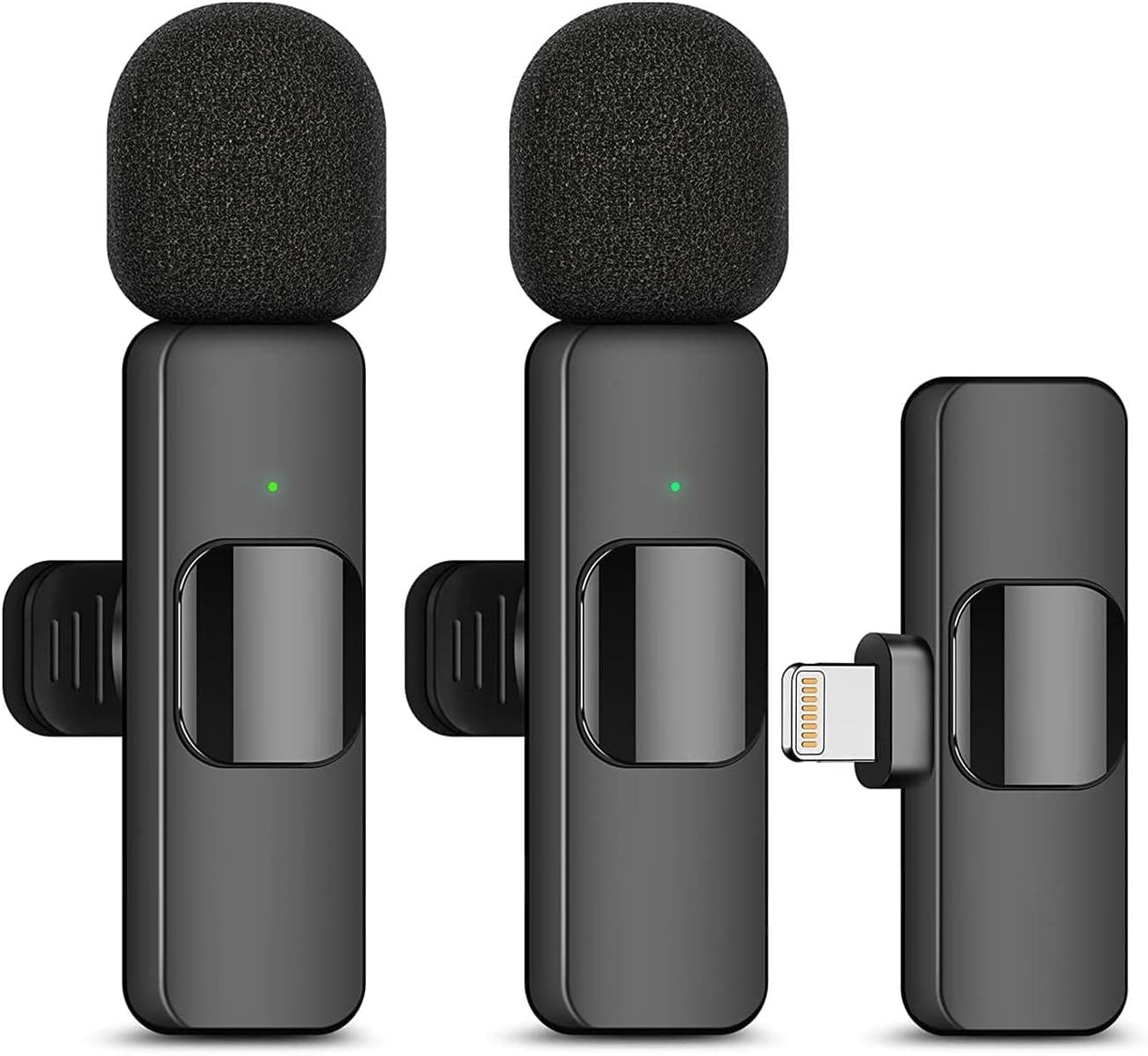 OKUBOX 2Pcs Lavalier Wireless Microphone for iPhone, Noise Cancelling ...