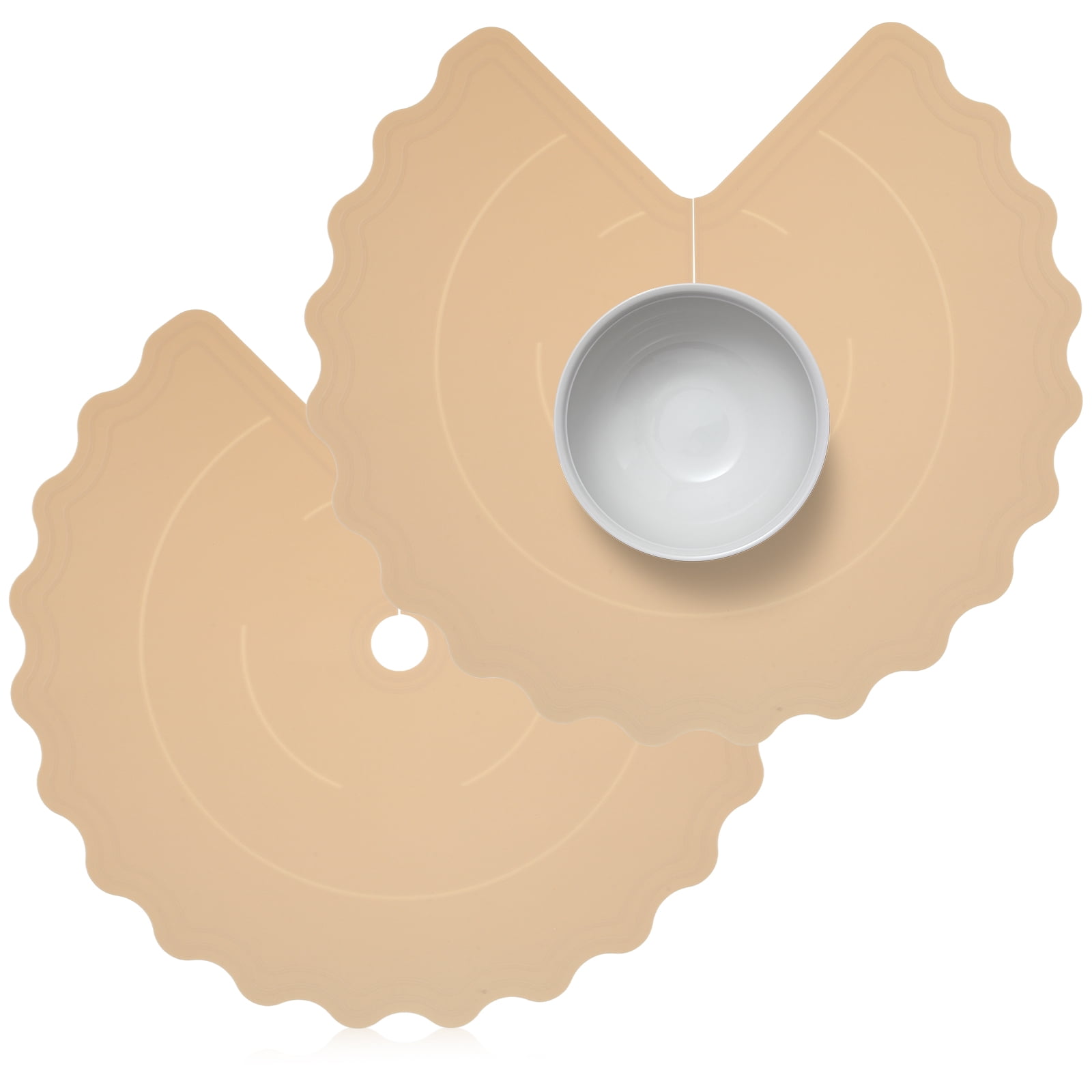 2Pcs Lazy Susan Shelf Liners Silicone Liner 69cm Reusable Waterproof ...