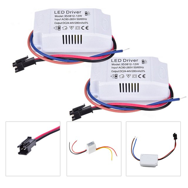 2Pcs Led Constant Driver Power Supply Light Transformers For Led ...