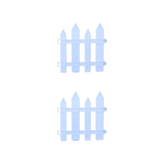 2Pcs Lightweight & Flexible Plastic white Edging Garden Picket Fence ...