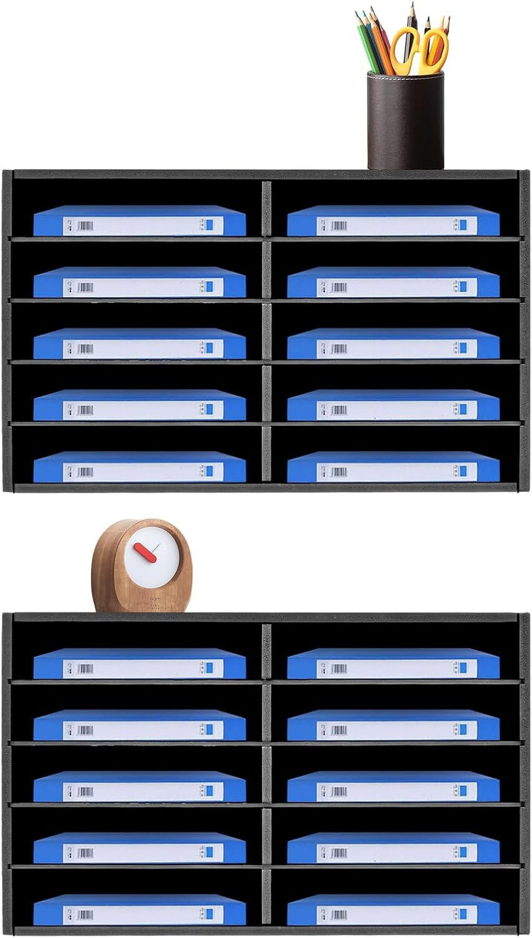 2Pcs Literature Organizer, 10 Slots Desktop File Mail Sorter Organizer ...