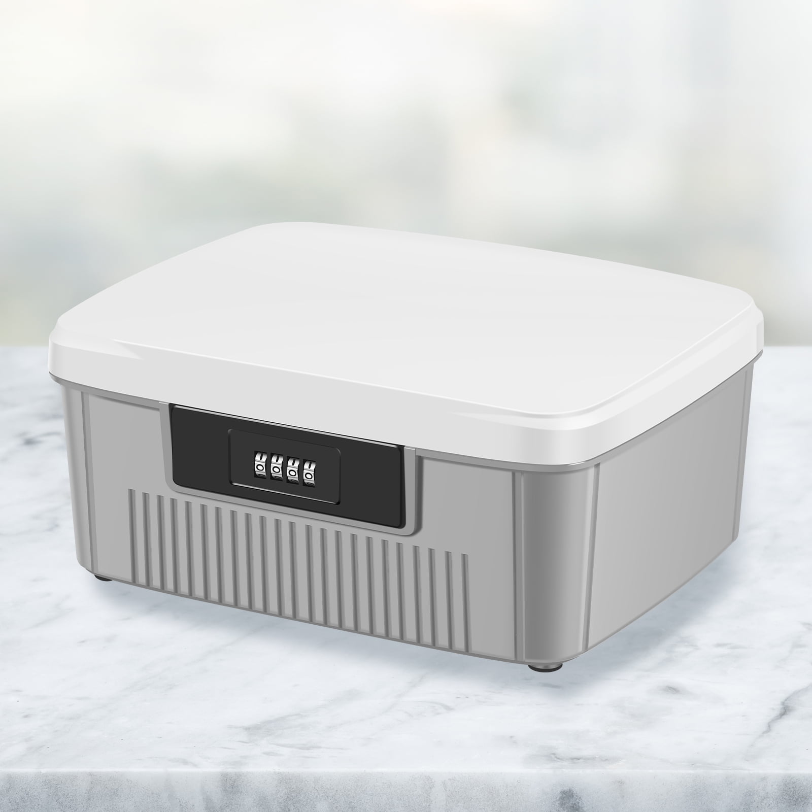 2Pcs Lockable Storage Container Robust Organizer Document and ID Box ...