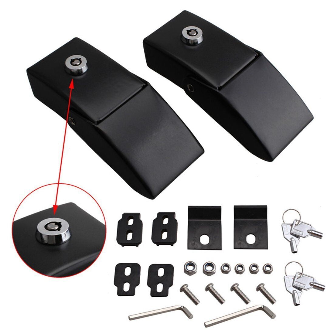 2Pcs Locking Hood Catch Hood Lock Latches Kit for Jeep Wrangler JK JKU ...