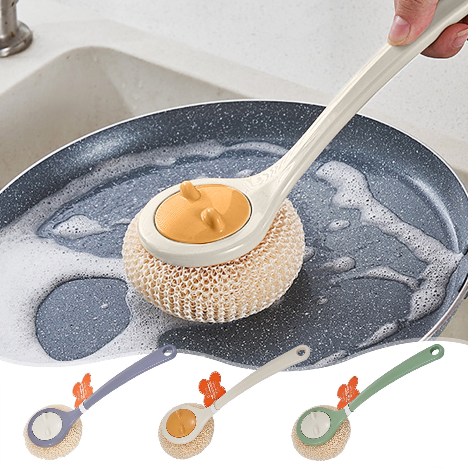 2Pcs Long Handle Dishwashing Brush Under $5! Kadlawus Long Handled ...