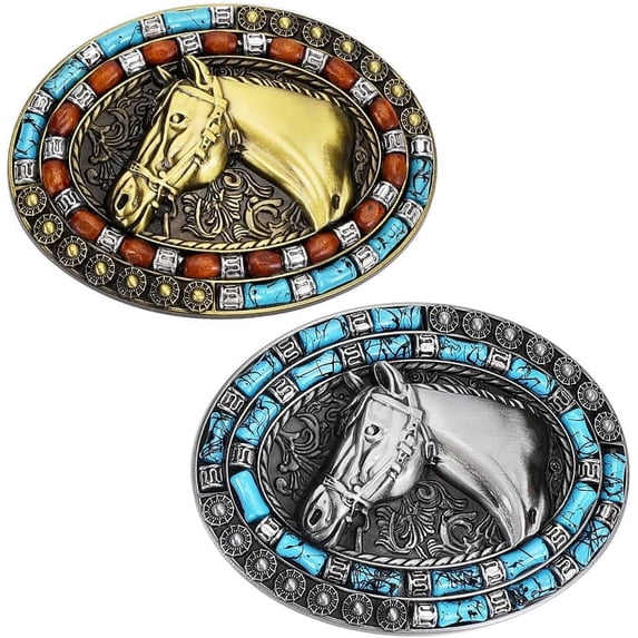 2Pcs Long Horn Bull Belt Buckle Western Cowboy Texas Rodeo Belt Buckle ...