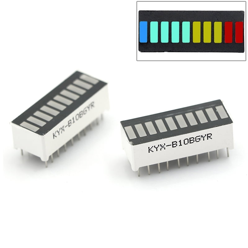 2pcslot 10 Segment Full Color Led Bargraph Light Display Module Ultra Bright