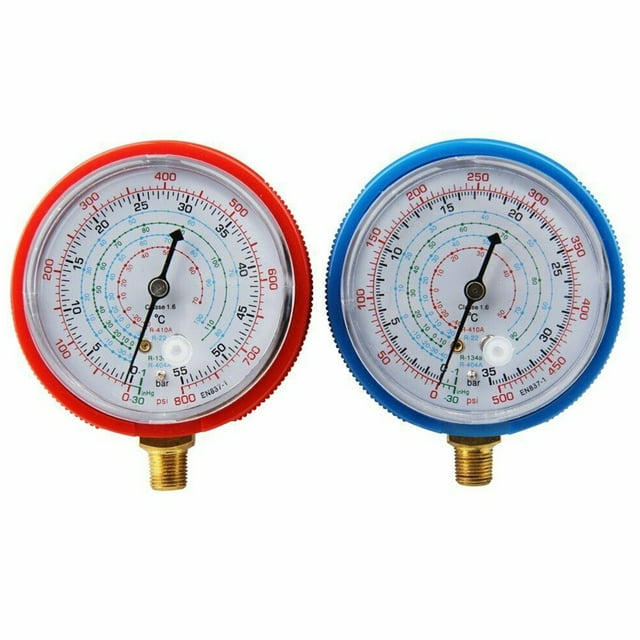 2Pcs Low High Pressure Gauge R22 R404A For R134A R410A Air Conditioner ...