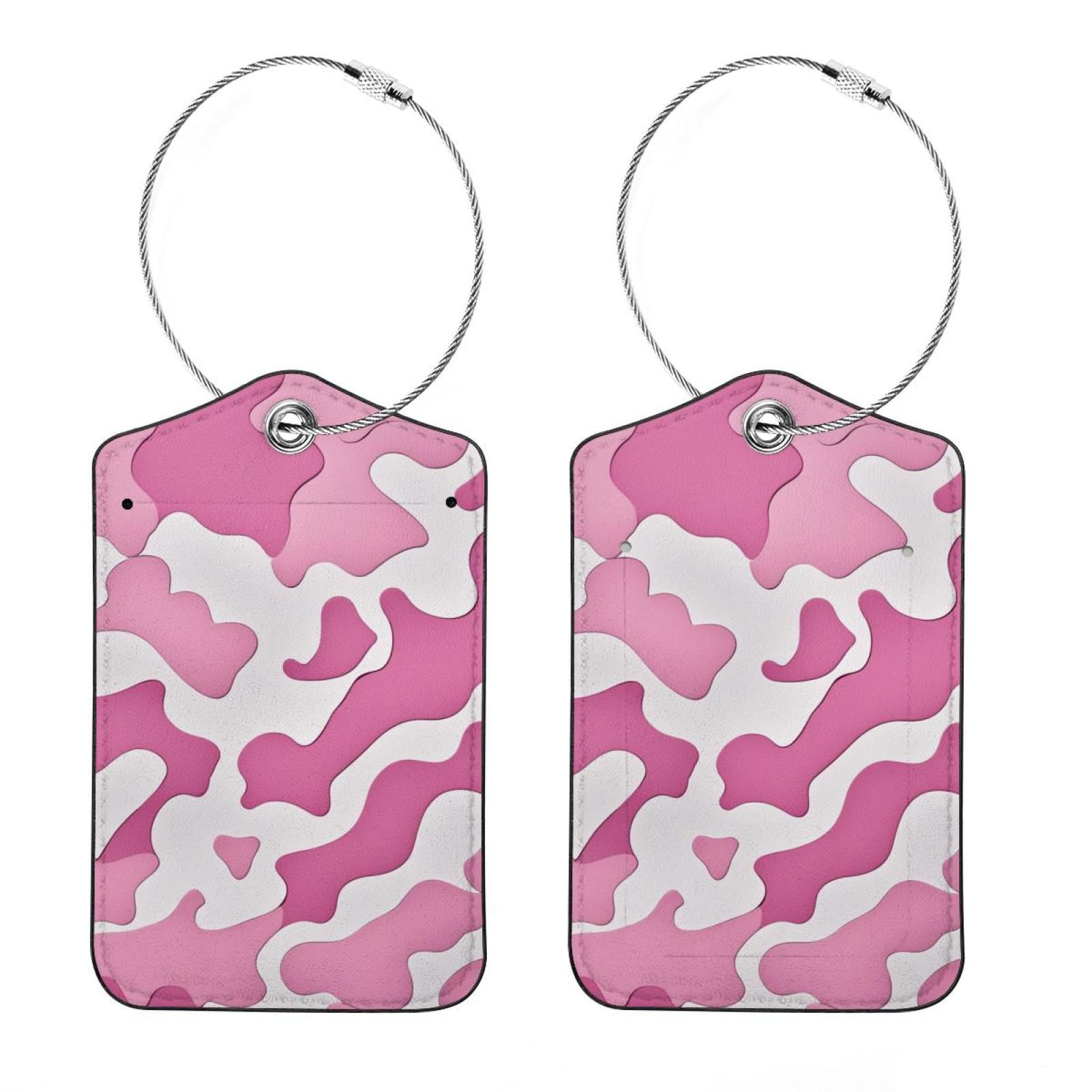 2Pcs Luggage Tags for Suitcase, Easy-to-Recognize Metal Loop Lock ...
